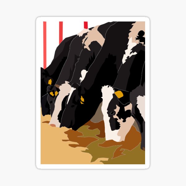 "Dairy Cows" Sticker by Katexdes | Redbubble