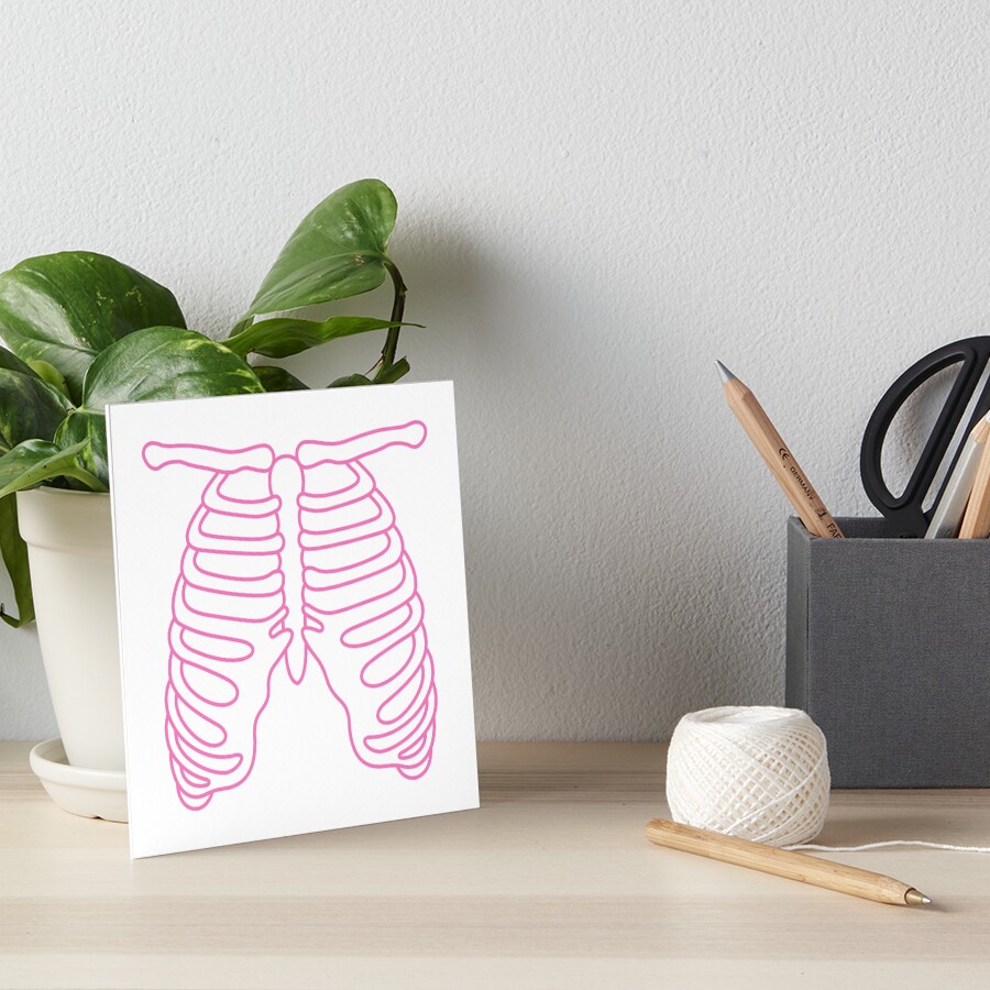 "Skeleton Rib Cage Design" Art Board Print by ANYHOOZIT | Redbubble