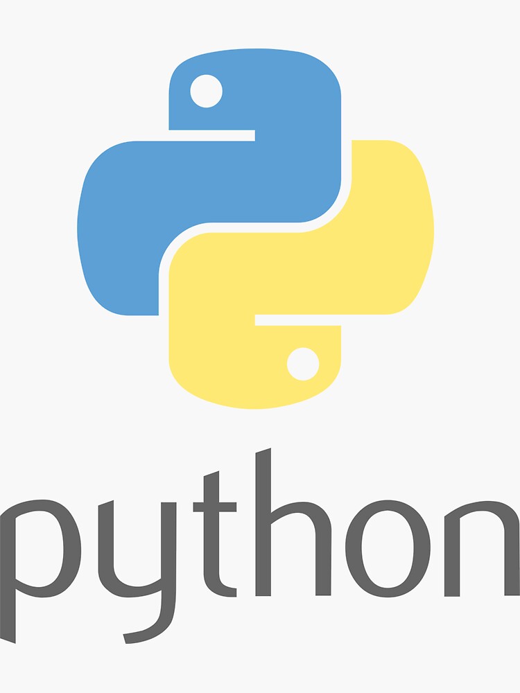 "PYTHON -LOGO" Sticker for Sale by RolanTurner501 | Redbubble