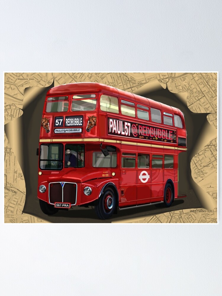 "London Routemaster Double Decker Bus" Poster by PAUL57 | Redbubble