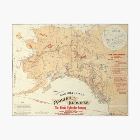 Lámina rígida «Mapa antiguo que muestra las rutas de San Francisco a ...