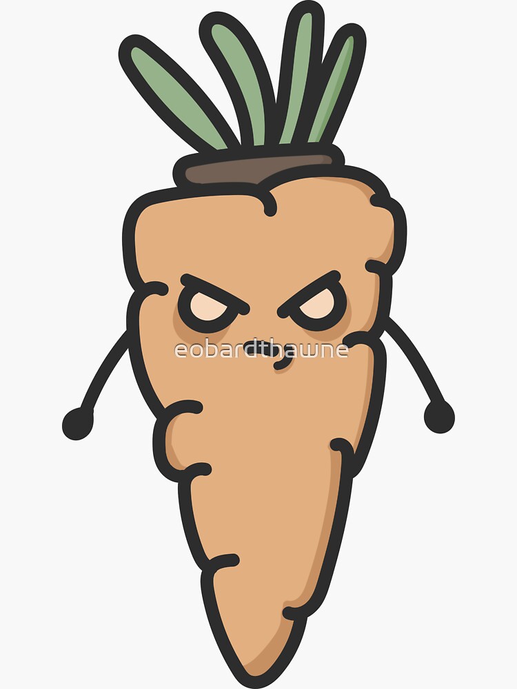 "Angry carrot" Sticker for Sale by eobardthawne | Redbubble