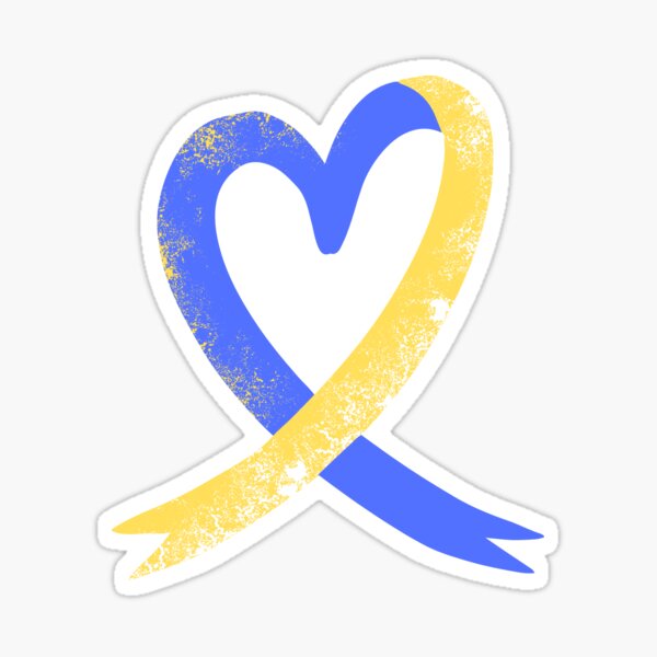 " Ukraine's Ribbon" Sticker by Dashindio | Redbubble