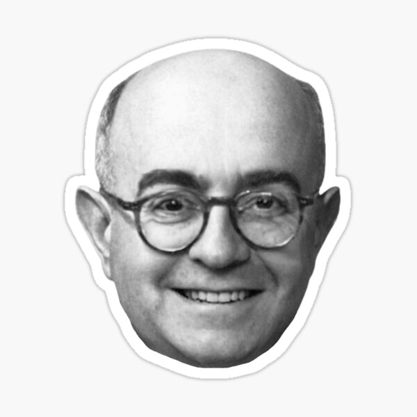 "Happy Theodor Adorno | Smiling philosopher" Sticker by camisariasj ...
