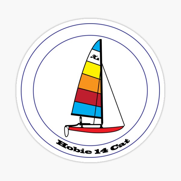 "Hobie 14 Catamaran Sailboat" Sticker by CHBB | Redbubble