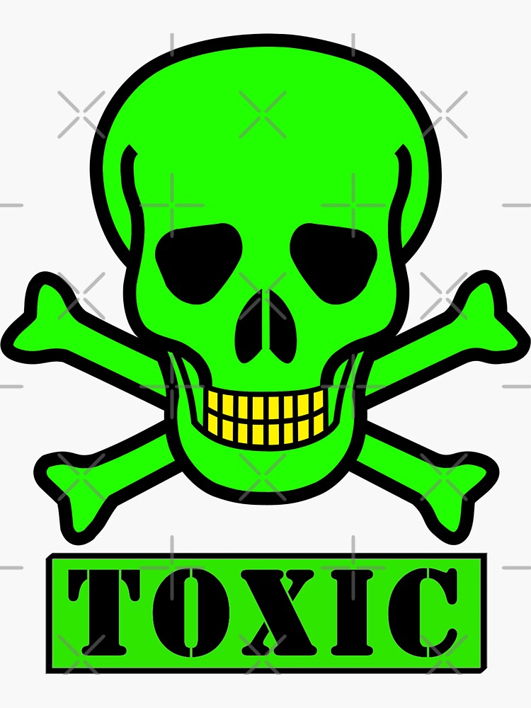 "Toxic Green Skull (Neon)" Sticker for Sale by DForss | Redbubble