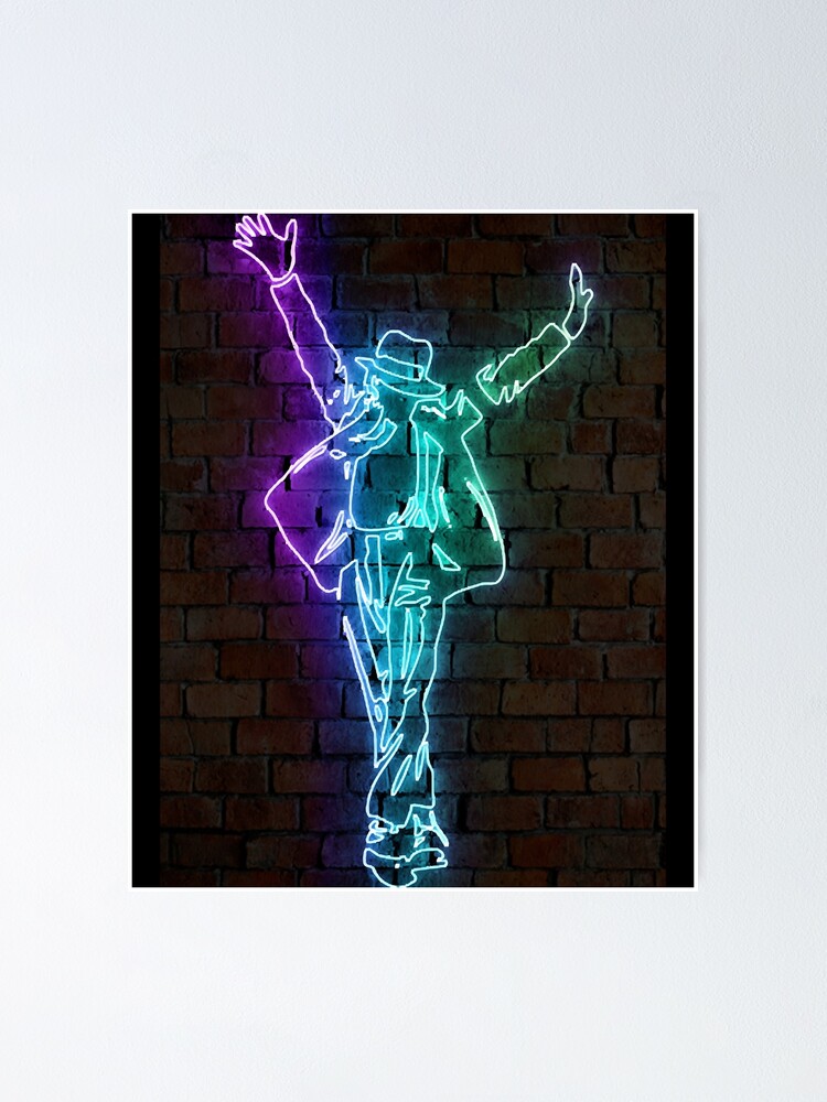 "MJ neon art" Poster for Sale by AsheTara | Redbubble