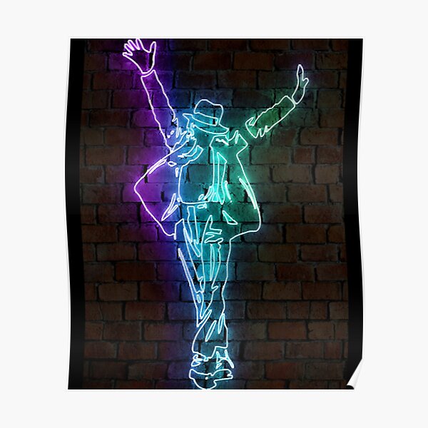 "MJ neon art" Poster for Sale by AsheTara | Redbubble