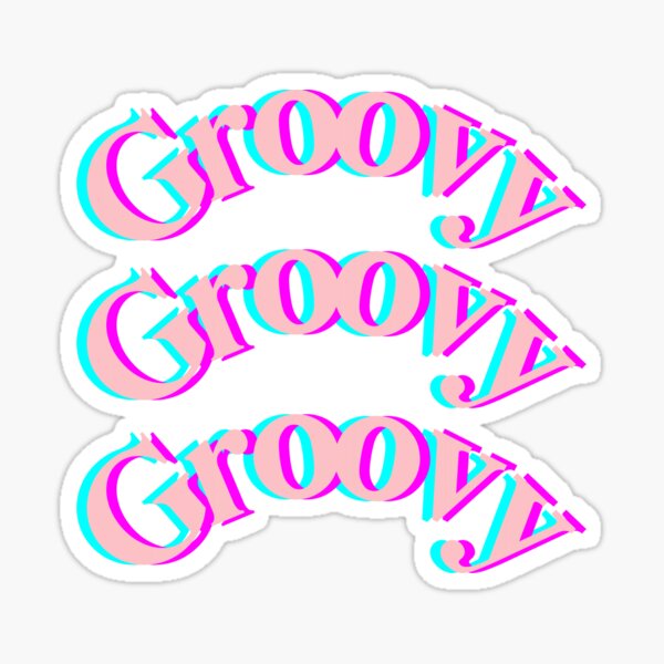 "Colorful groovy " Sticker by cassidy201817 | Redbubble