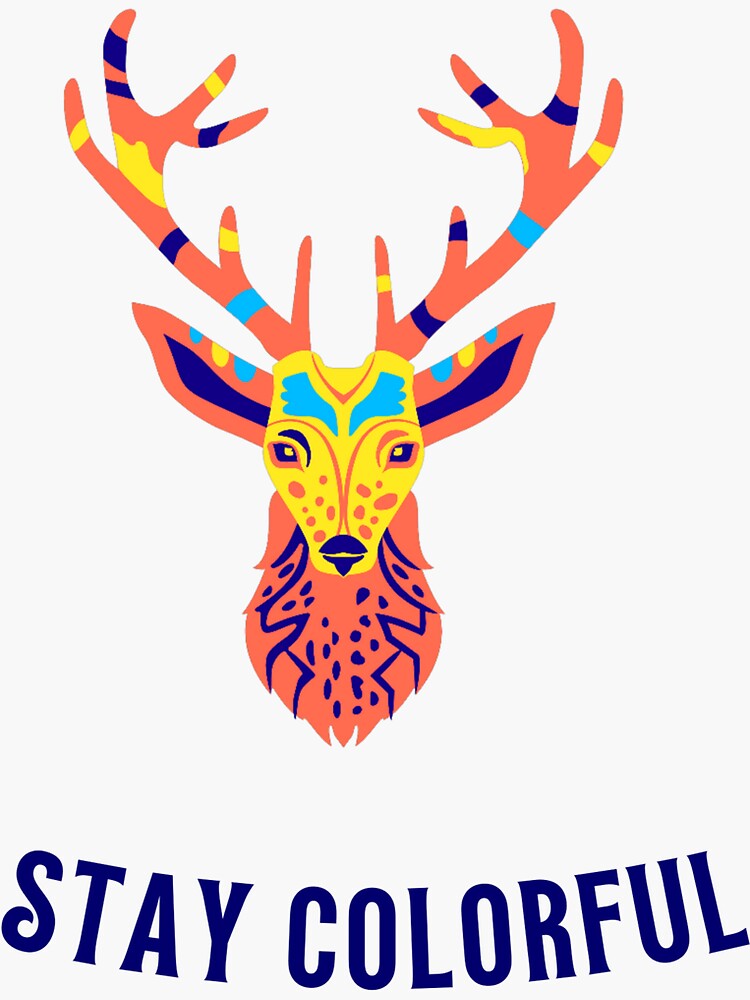 "Stay Colourful Art Work " Sticker by bkztrust | Redbubble