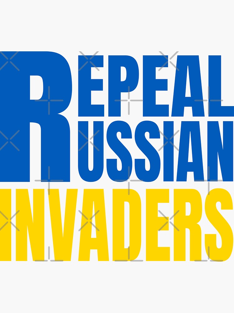 "Repel Russian Invaders" Sticker for Sale by PocketMunny | Redbubble
