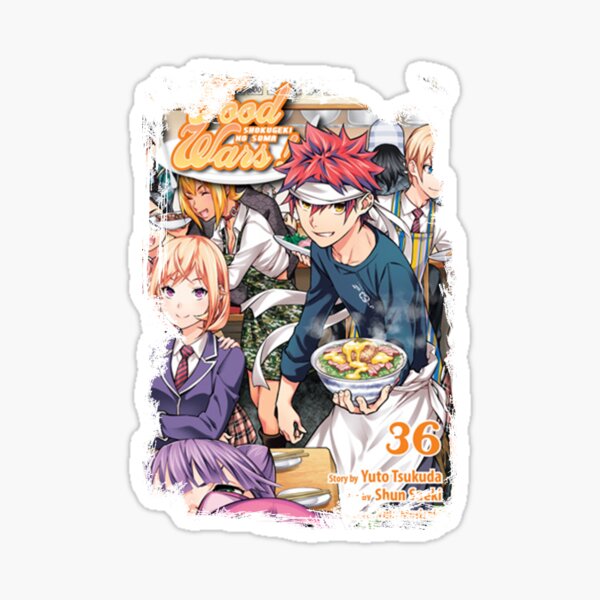 "Food Wars Shokugeki no Soma Grunge Border Anime Design " Sticker by ...