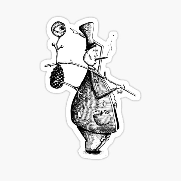 "Fancy Hobo Sticker" Sticker for Sale by LukeConte | Redbubble