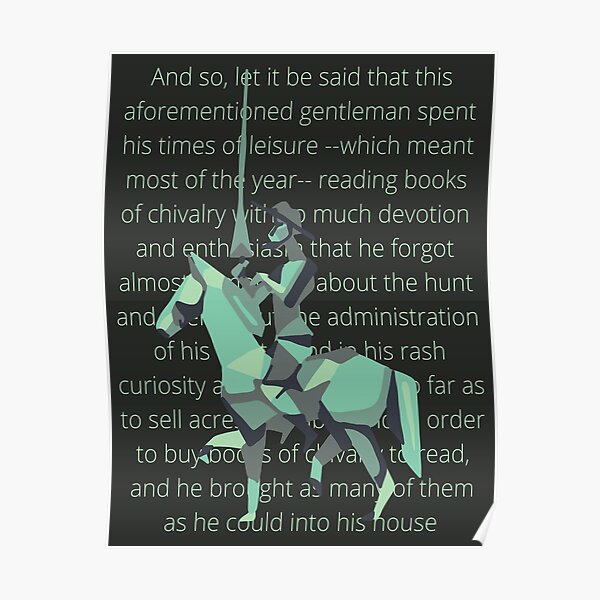 "Don Quixote Quote" Poster for Sale by unhingedheather | Redbubble