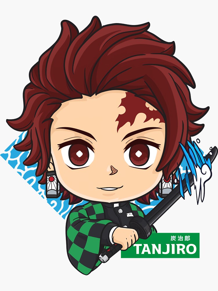 "Chibi Tanjiro #b38" Sticker by WilmaFounWTF | Redbubble
