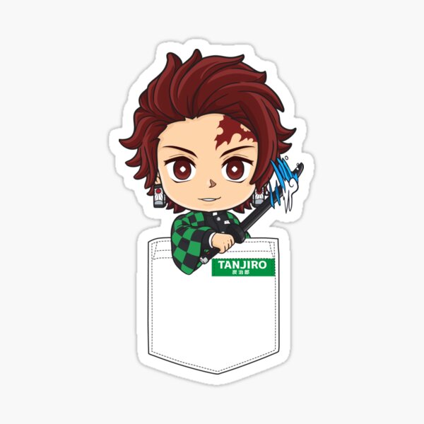 "Pocket Chibi Tanjiro #t67" Sticker by WilmaFounWTF | Redbubble
