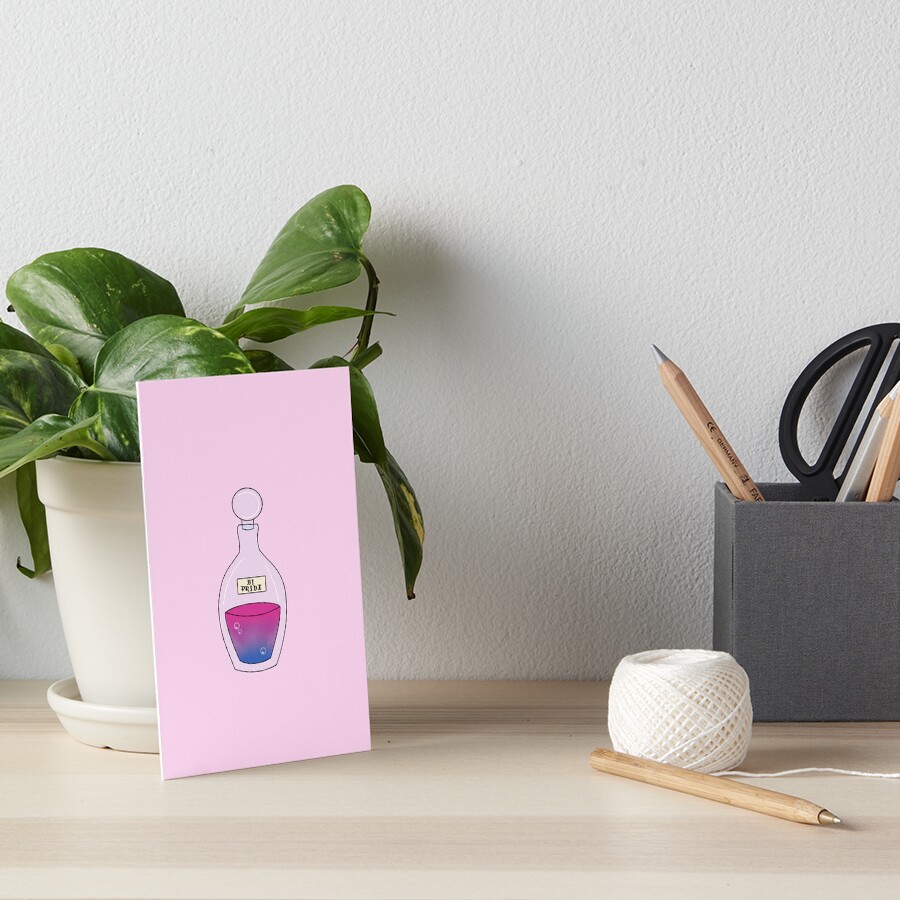 Pride Potions Bisexual Art Board Print By Lexi The Nerd Redbubble