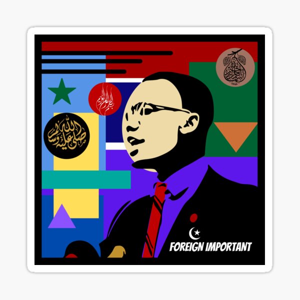 "MALCOLM " Sticker by MOORTHANGOLD | Redbubble