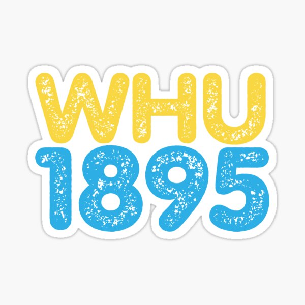 "WHU 1895 " Sticker for Sale by Gibs-Shirt | Redbubble