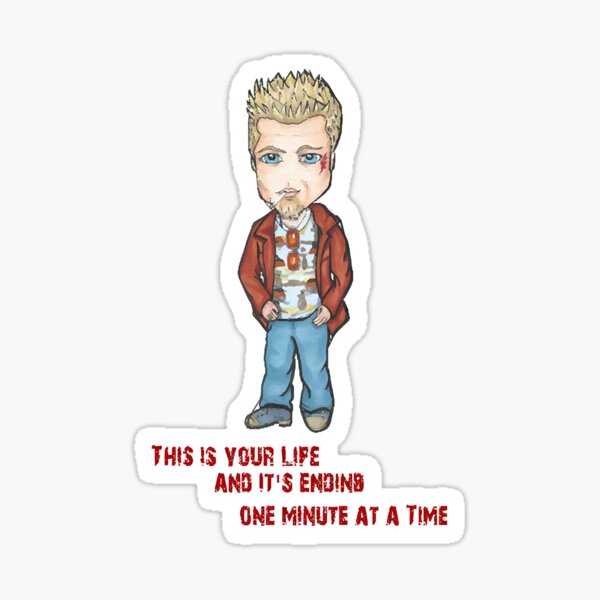 "Tyler Durden Strength Fight Club Film" Sticker by Jeryjerk33 | Redbubble