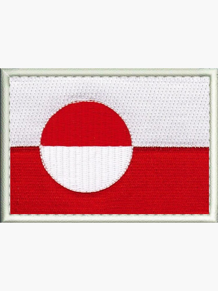 "Greenland Flag" Sticker for Sale by Gibs-Shirt | Redbubble