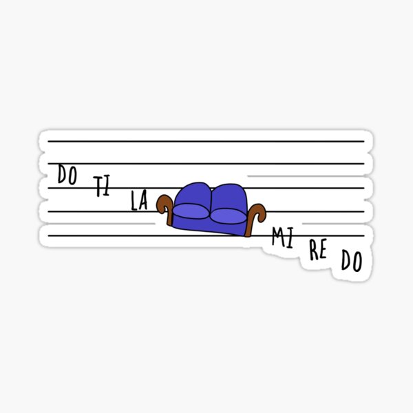 "solfege pun Sticker" Sticker by TobiasVonau | Redbubble