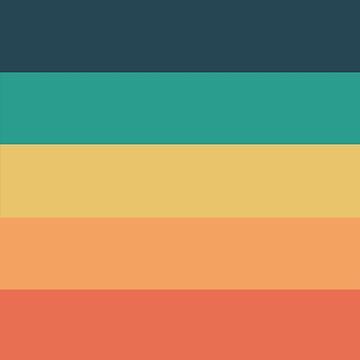 "Retro Stripes Summer Color Palette" Sticker for Sale by SoccaTamam ...