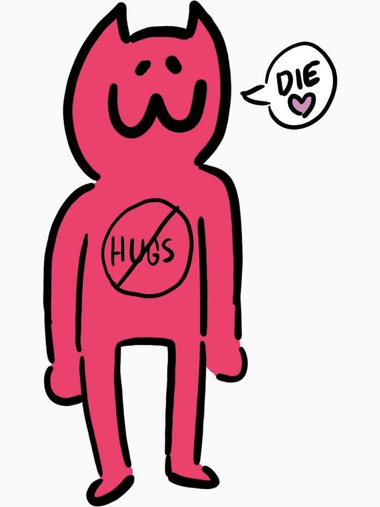 "No Hugs" Sticker by NicklesFox | Redbubble