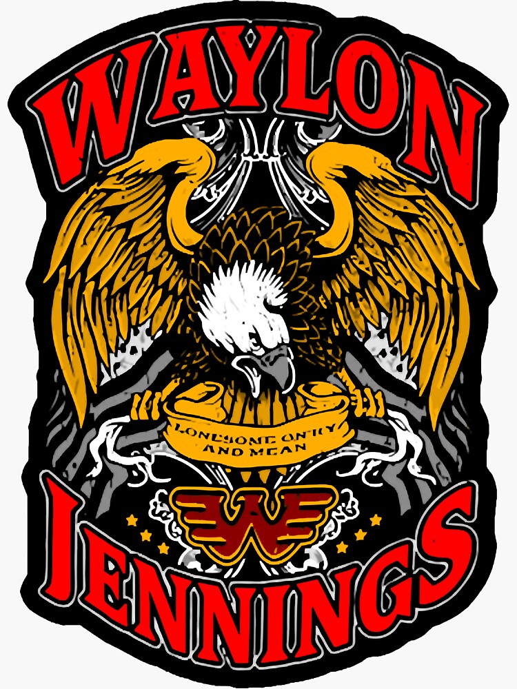 "Waylon Jennings " Sticker by crazyandsmile | Redbubble