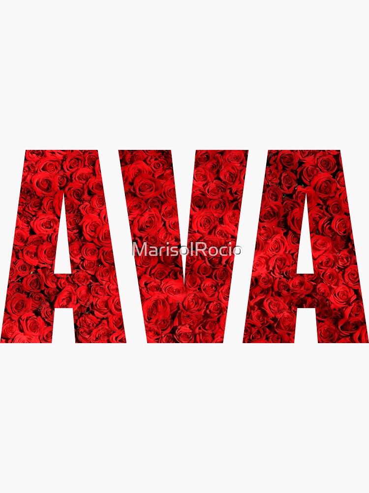 "My name is Ava" Sticker for Sale by MarisolRocio | Redbubble