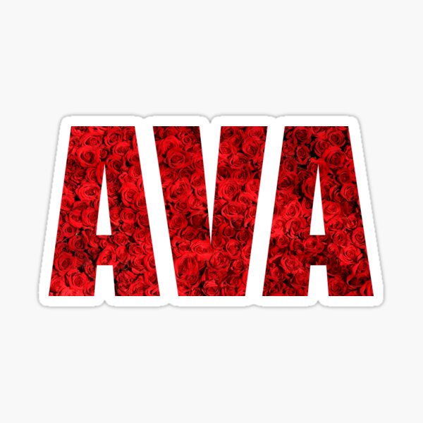 "My name is Ava" Sticker for Sale by MarisolRocio | Redbubble