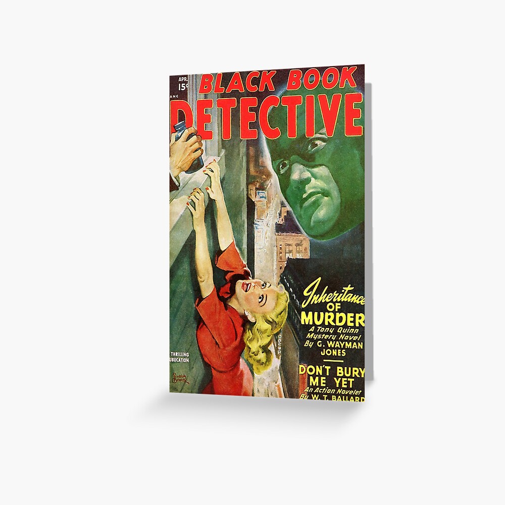 "Black Book Detective Big Green Head Vintage Pulp murder mystery ...