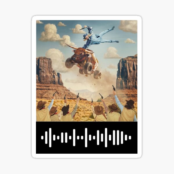 "Cowboy Tears (Oliver Tree)" Sticker by qr-artist | Redbubble