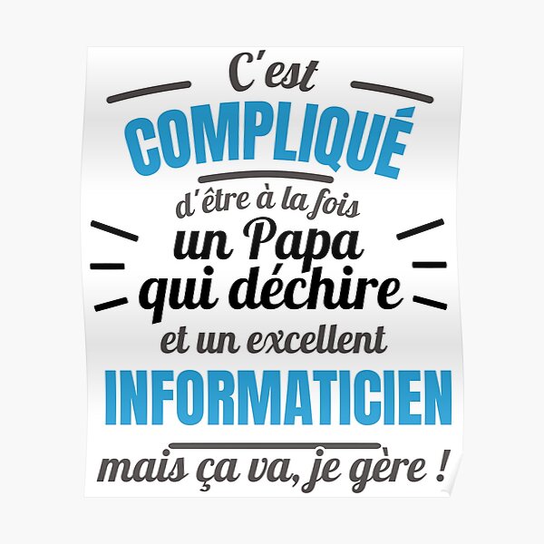 "Father's Day Gift Computer Dad" Poster for Sale by RomualdGR | Redbubble