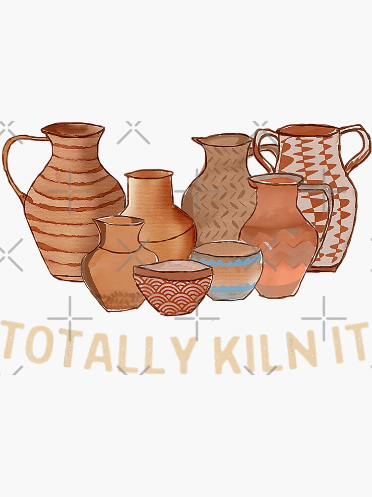 "Funny Pottery Artist Totally Cartoon " Sticker for Sale by ufodinosaur ...