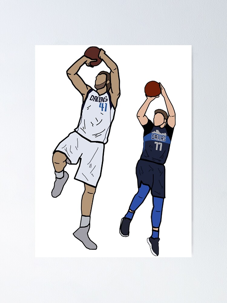 "Dirk Nowitzki x Luka Doncic Signature One Leg Fadeaway - Dallas ...