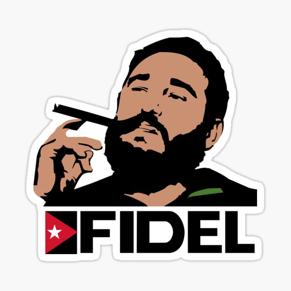 "FIDEL CASTRO (Color)" Sticker for Sale by RevolutionToday | Redbubble