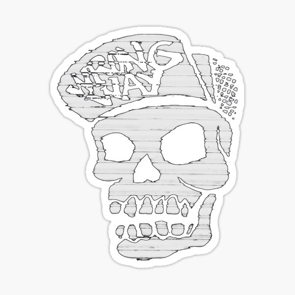 "Skull - Wrong Way" Sticker for Sale by Hertenfels | Redbubble