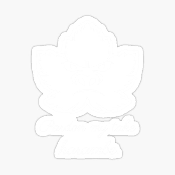 "Pardon My Take Harambe | R.I.P. Harambe | Sad Harambe" Sticker for ...