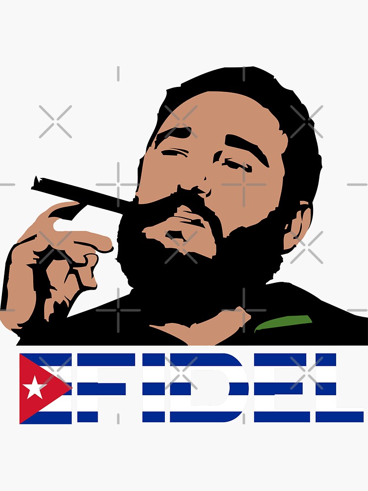 "VIVA FIDEL CASTRO (Color)" Sticker by RevolutionToday | Redbubble