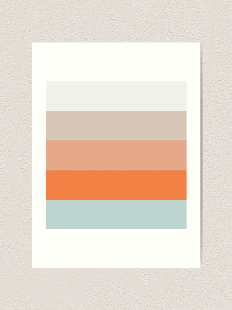 "Retro Stripes 70s Spring Color Palette" Art Print for Sale by ...