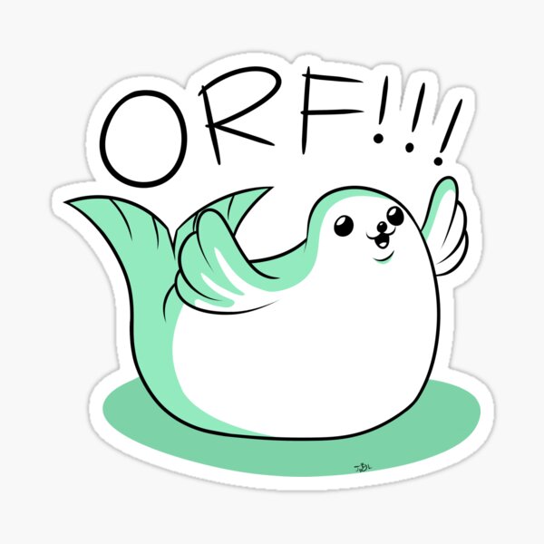"Orf Seal" Sticker by BratwurstArt | Redbubble