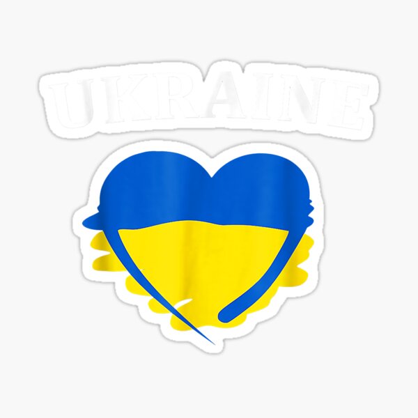 "Ukrainian Flag Heart Ukraine" Sticker for Sale by ahronmitch4961 ...