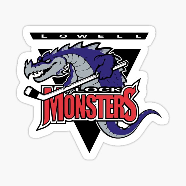 "Lock Monsters Hockey Defunct Team Logo " Sticker by brigmanlovehu ...