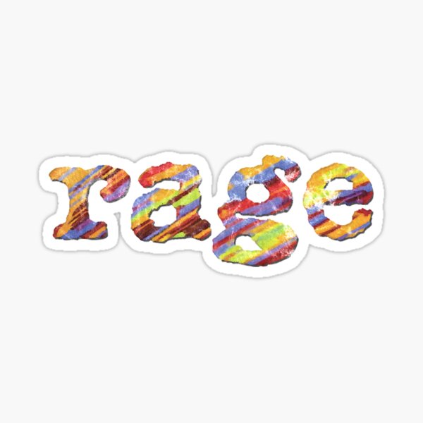 "rage [Vintage Worn Look]" Sticker by cousinlynn33 | Redbubble