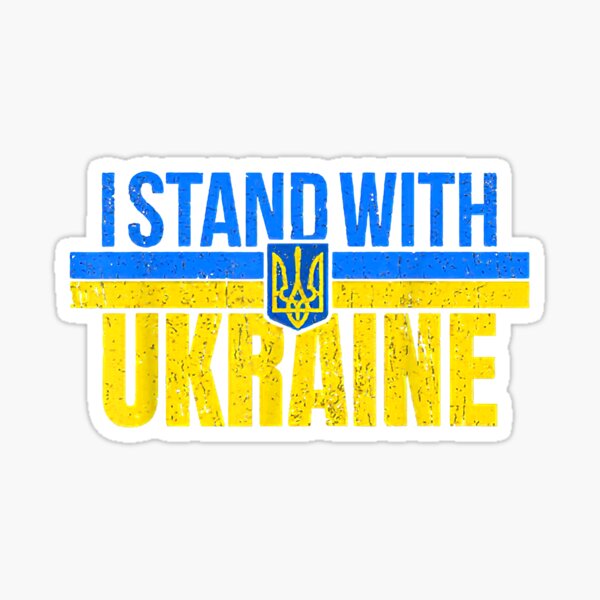 "Support Ukraine I Stand With Ukraine Ukrainian Flag" Sticker by ...