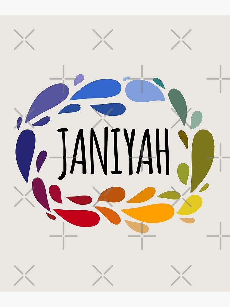 "Janiyah Name Cute Colorful Gift Named Janiyah" Poster for Sale by ...