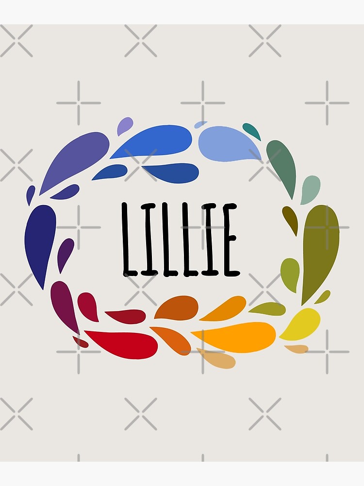 "Lillie Name Cute Colorful Gift Named Lillie" Poster by kindxinn ...