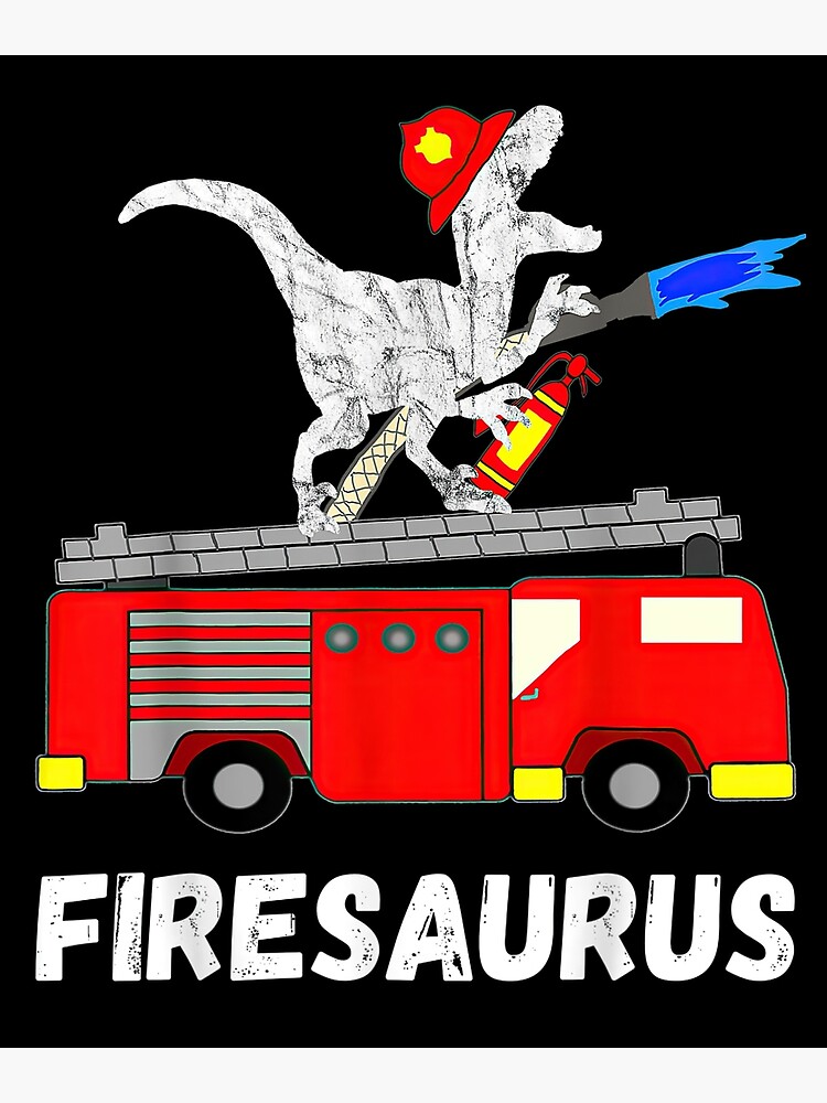 "Feuerwehrauto Kind Fire Fighter Saurus Firetruck Fireman Dinosaur T ...