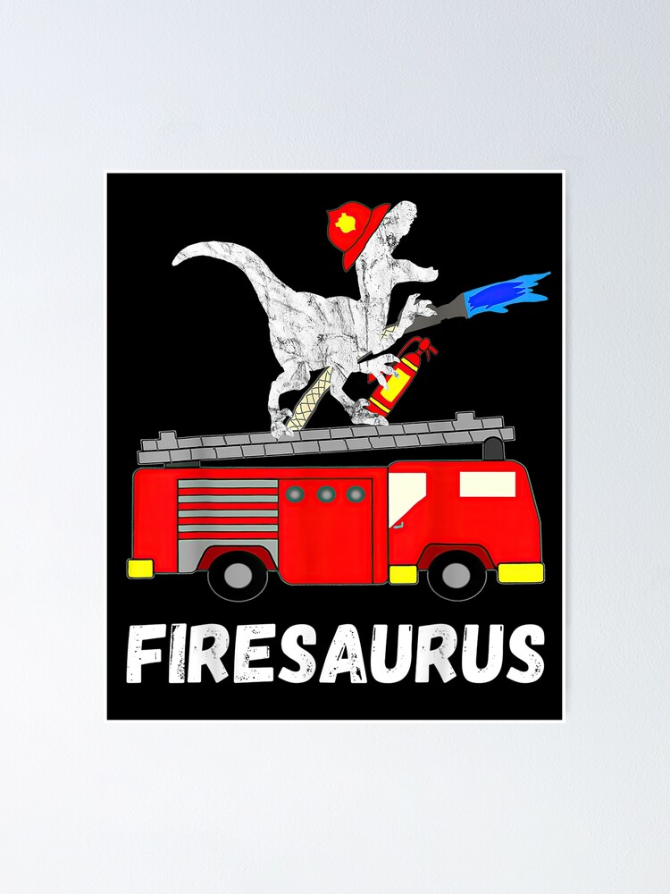 "Feuerwehrauto Kind Fire Fighter Saurus Firetruck Fireman Dinosaur T ...